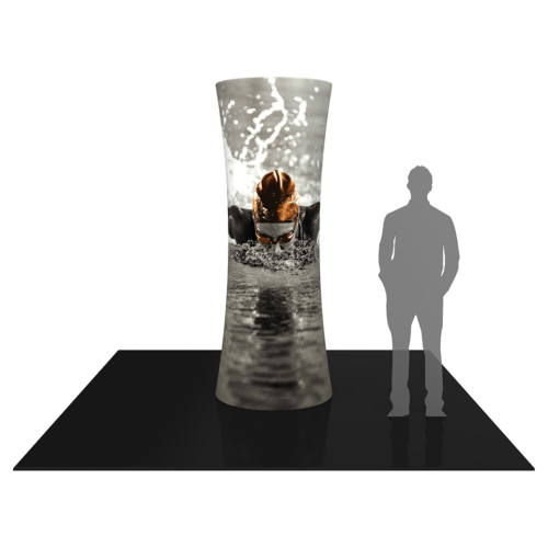 2.4m Standing Stretch Cylinder Column, Custom Branded/Printed