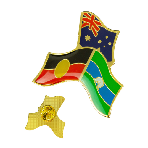The Tri-Flag Lapel Pin, In Stock - Show Your Pride!