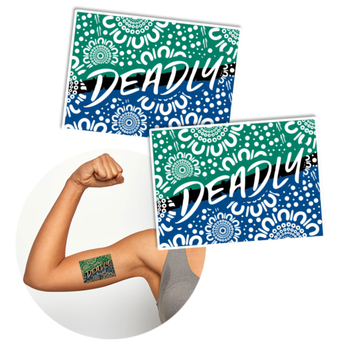 Deadly Temporary Tattoo Torres Strait Flag Colours | Event Display